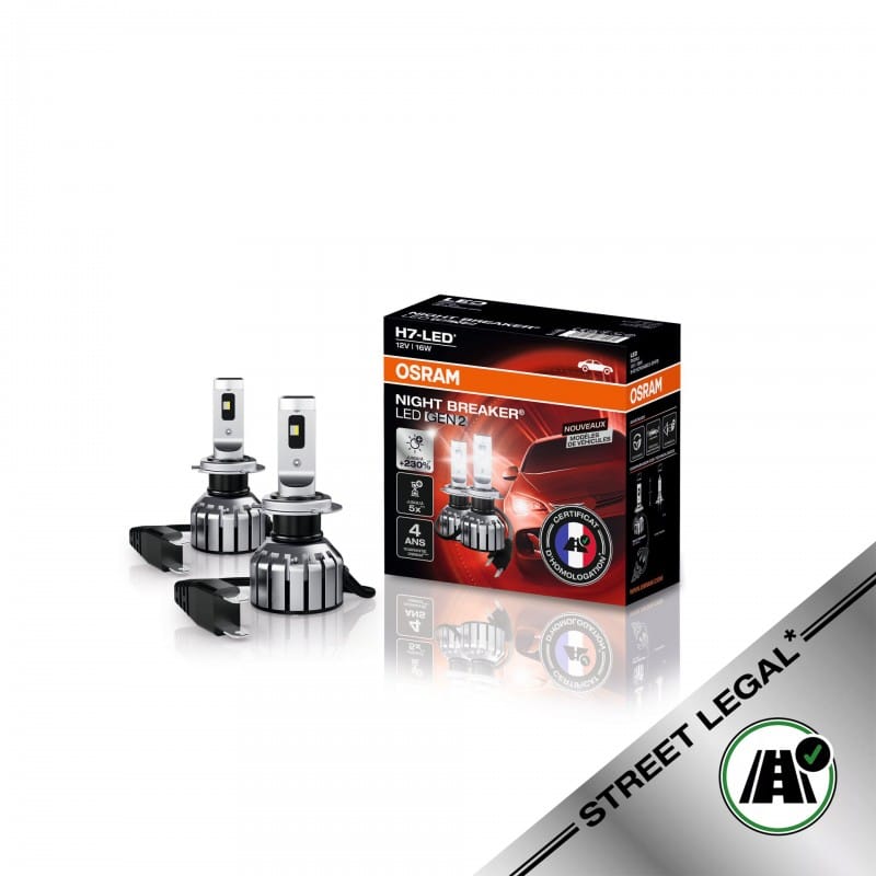 Becuri Led omologate RAR - Crazy 4 Led H7 led Osram plus 230%